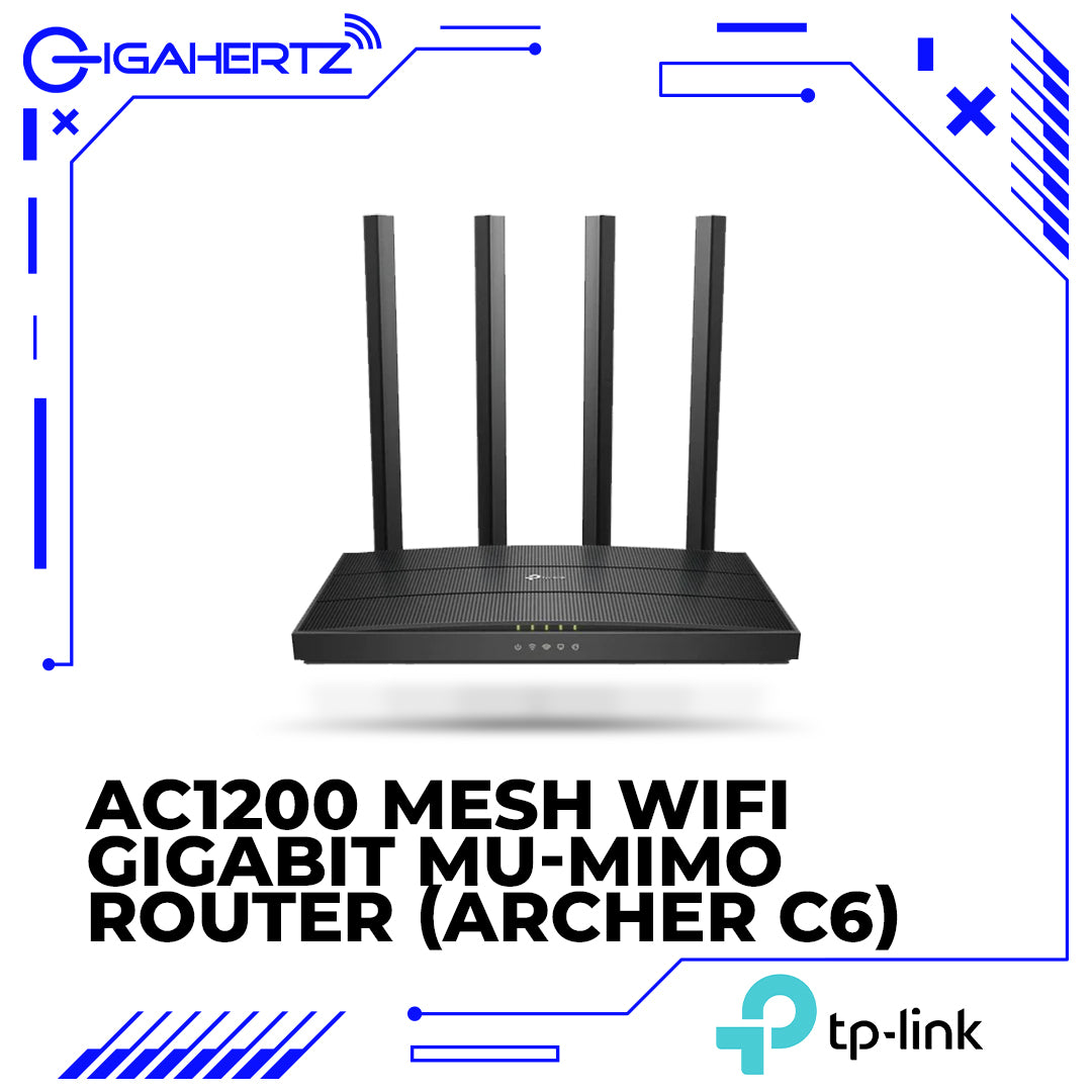 TP-Link AC1200 Mesh Wifi Gigabit MU-MIMO Router (Archer C6) | Gigahertz