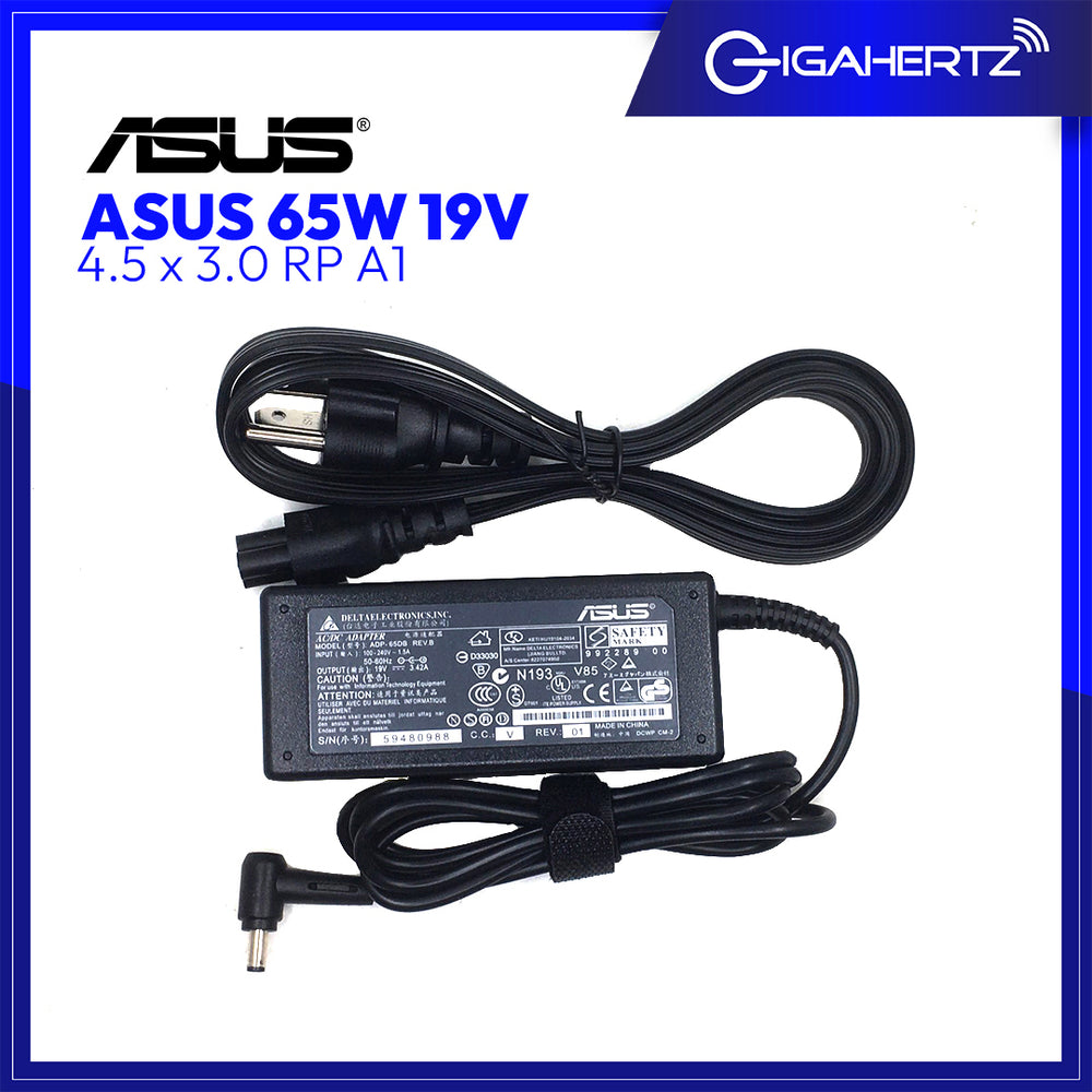 Asus Adapter 19V 3.42A 65W 4.5 mm x 3.0 mm A1 | Gigahertz