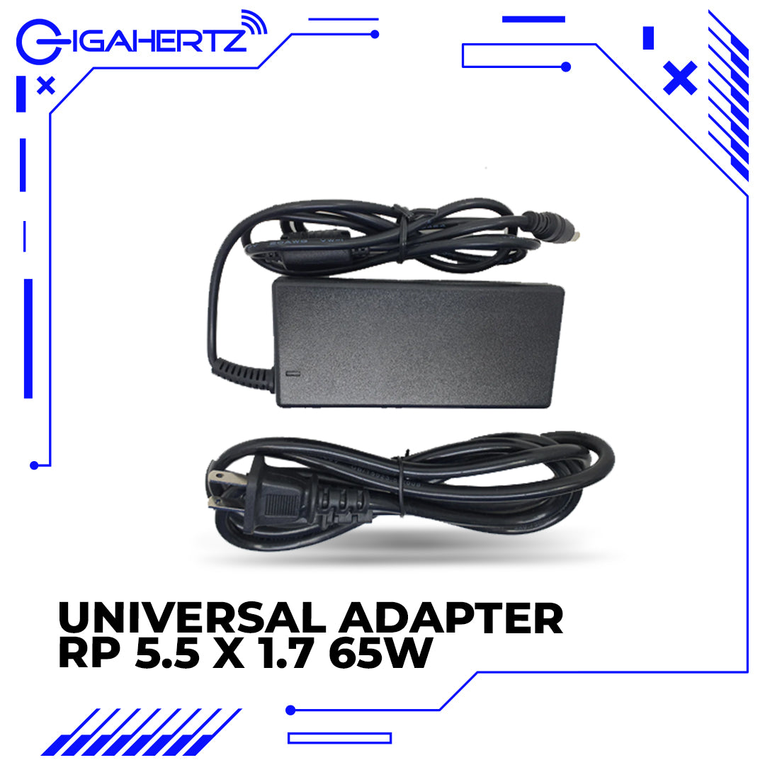 Universal Adapter RP 5.5 X 1.7 65W | Gigahertz