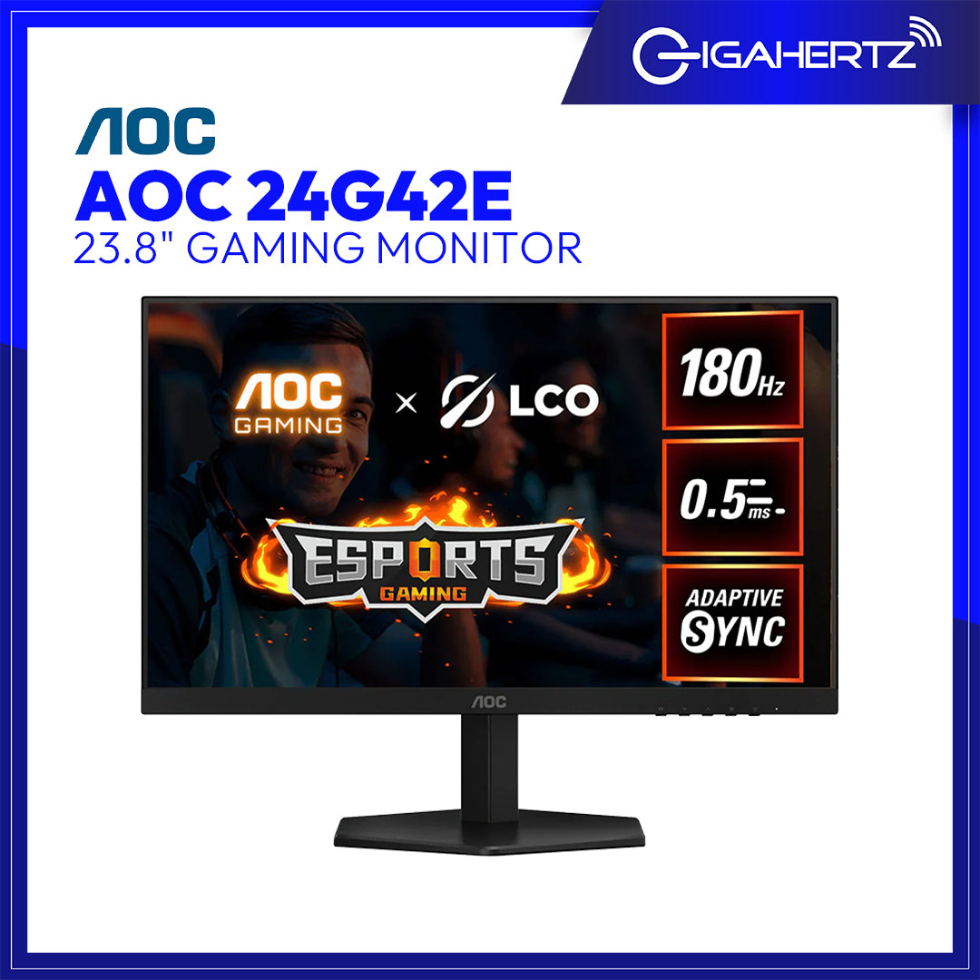 AOC 24G42E 23.8" FHD (1920x1080) 180Hz 0.5ms MPRT / 1ms GtG Adaptive ...