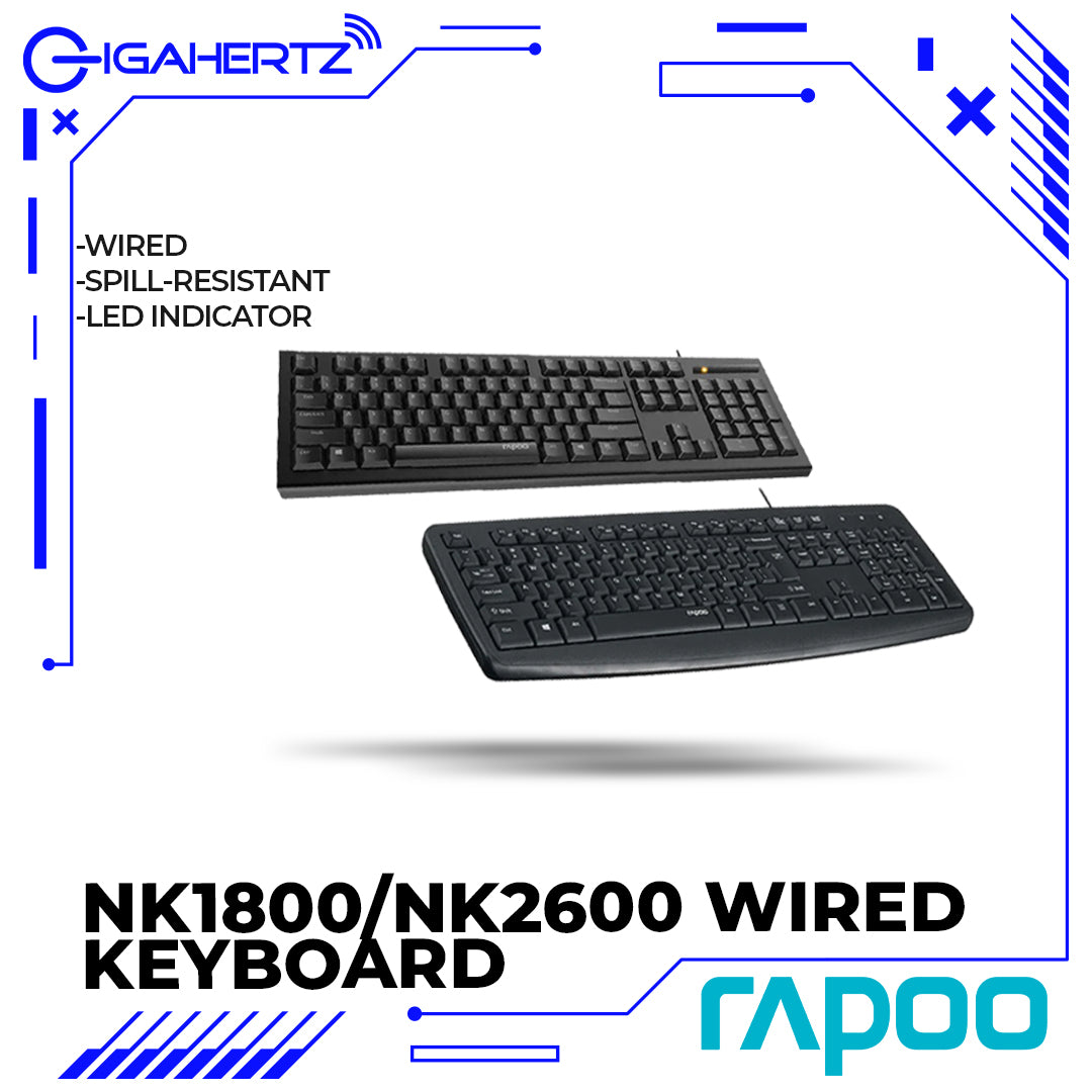 Rapoo Nk1800 Nk2600 Wired Keyboard Gigahertz
