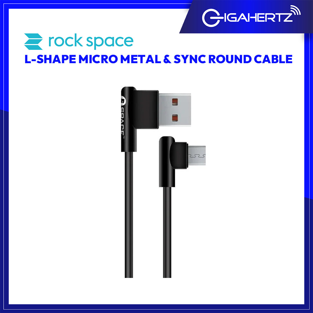 Rock Space L-Shape Micro Metal & Sync Round Cable | GigaHertz
