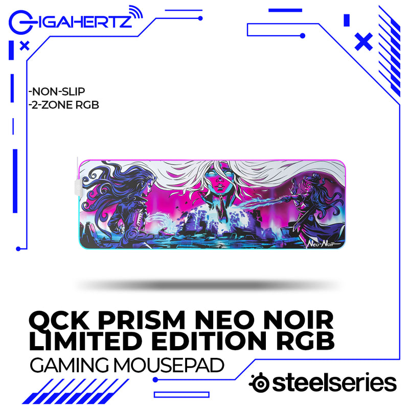 SteelSeries QCK Prism Neo Noir Limited Edition Cloth RGB Gaming ...