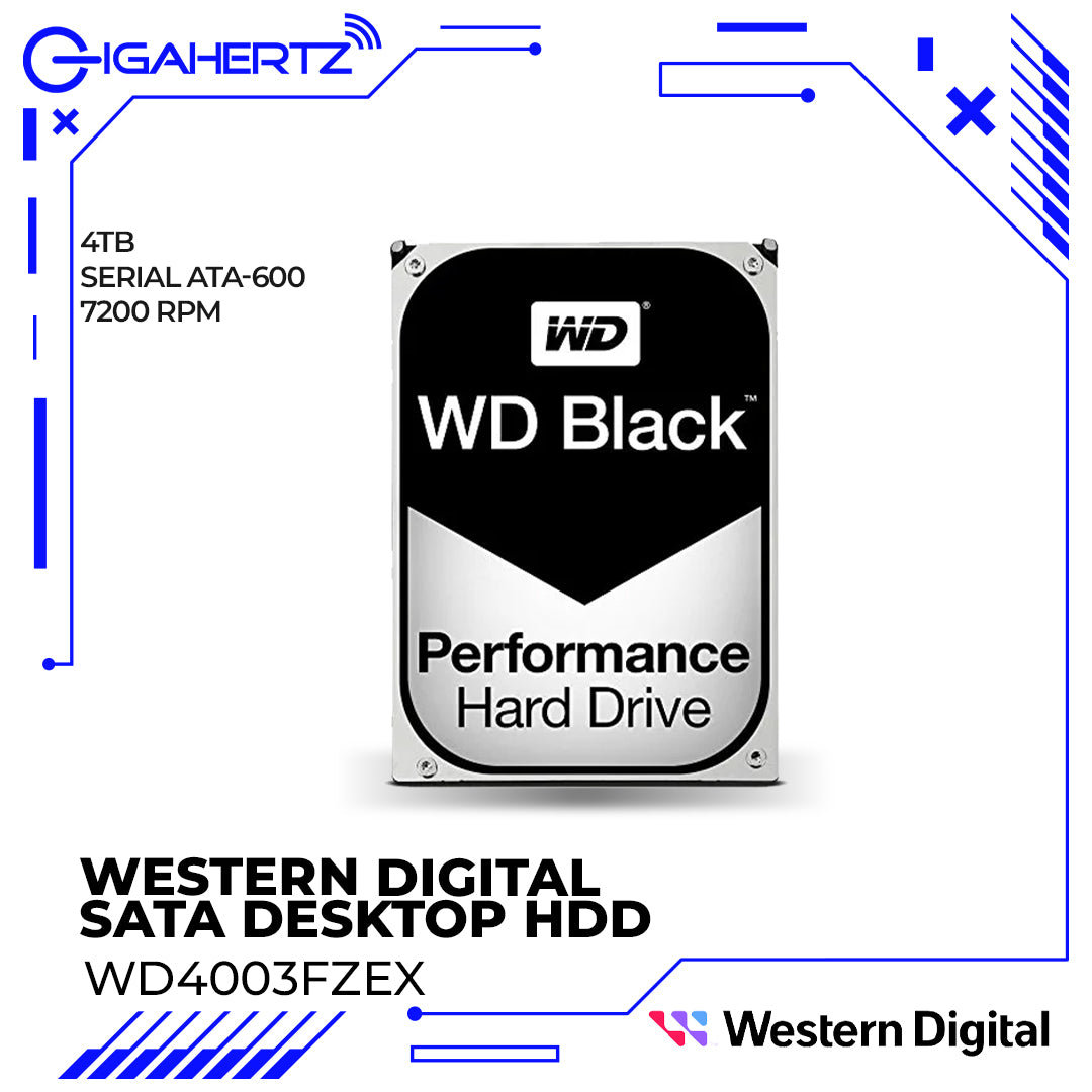 Western Digital WD4003FZEX 4TB 7200RPM Sata Desktop HDD | Gigahertz