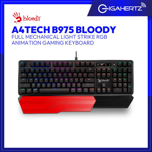 A4Tech B975 Bloody Full Mechanical Light Strike RGB Animation Gaming ...