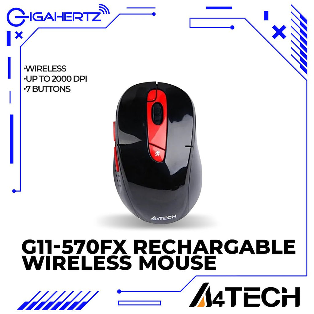 A4Tech G11-570FX Rechargable Wireless Mouse | Gigahertz