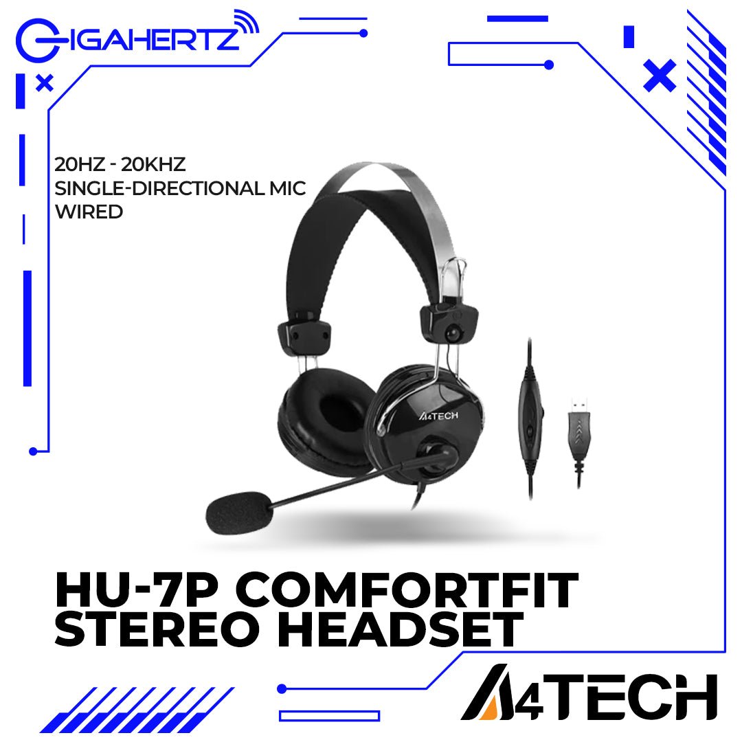 A4Tech HU-7P ComfortFit Stereo USB Headset | Gigahertz