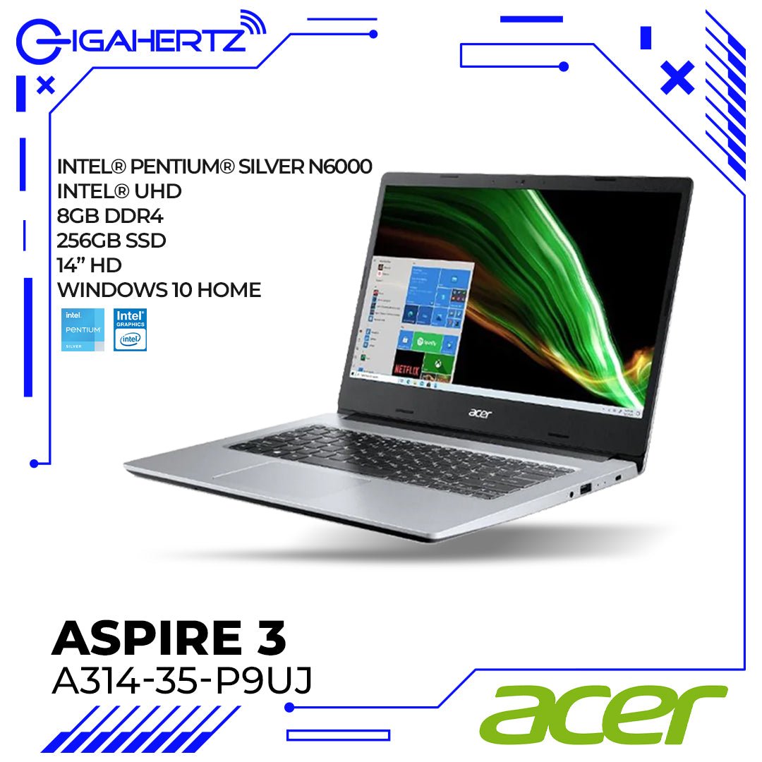 Acer Aspire 3 A314 35 P9uj 14 Hd Pentium Silver N6000 Intel Uhd