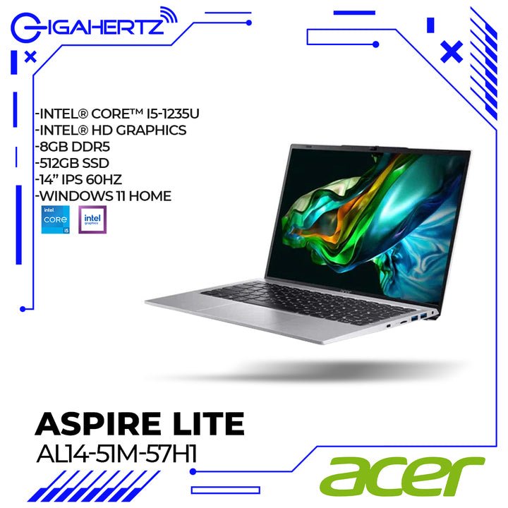 Acer Aspire Lite AL14-51M-57H1 | 14" WUXGA | i5-1235U | HD Graphics ...