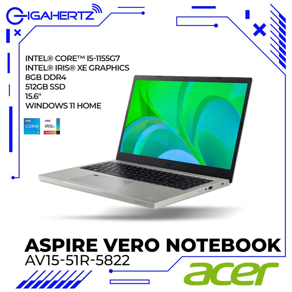 Acer Aspire Vero AV15-51R-5822 Notebook | 15.6" | i5-1155G7 | Iris Xe ...