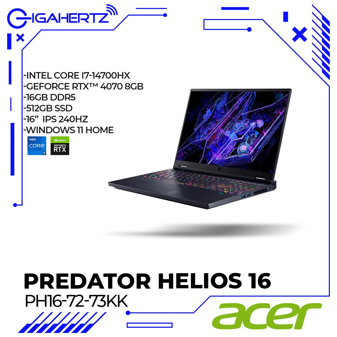 Acer Predator Helios 16 PH16-72-73KK Gaming Laptop | 16" WQXGA | i7 ...