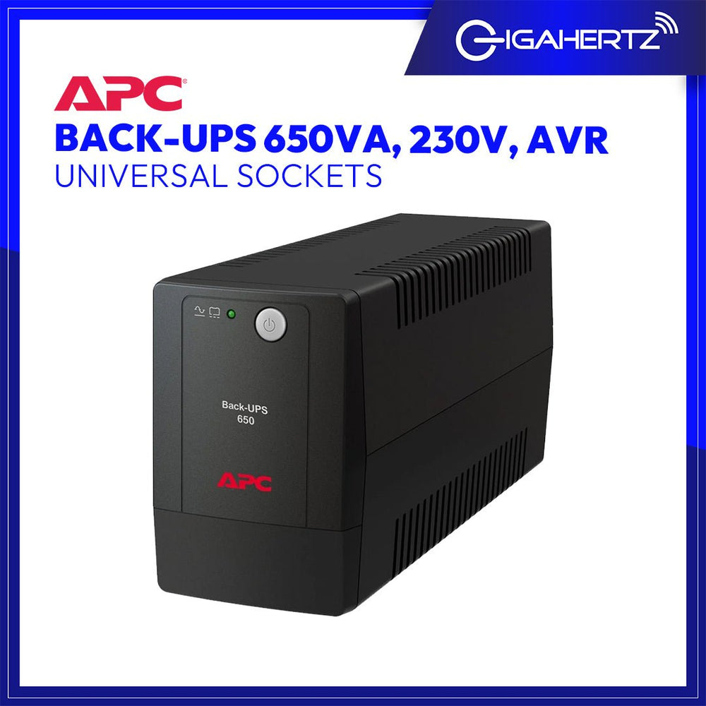 APC Back-UPS 650VA, 230V, AVR, Universal Sockets | Gigahertz