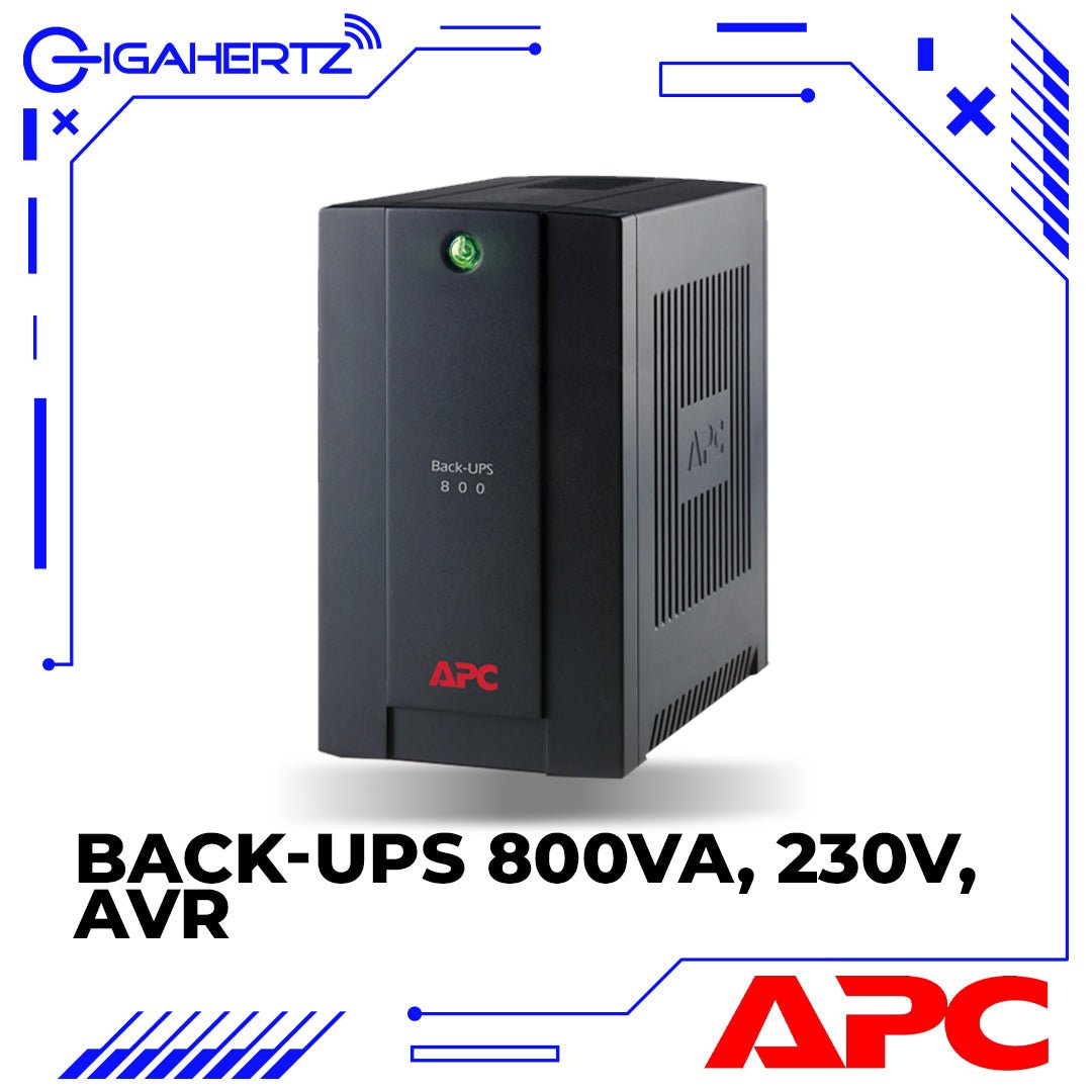 APC Back-UPS 800VA, 230V, AVR, Universal and IEC Sockets | Gigahertz
