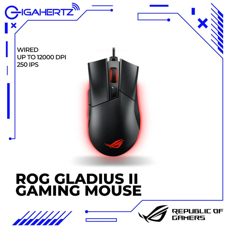 Asus ROG Gladius II RGB P502 Gaming Mouse | Gigahertz