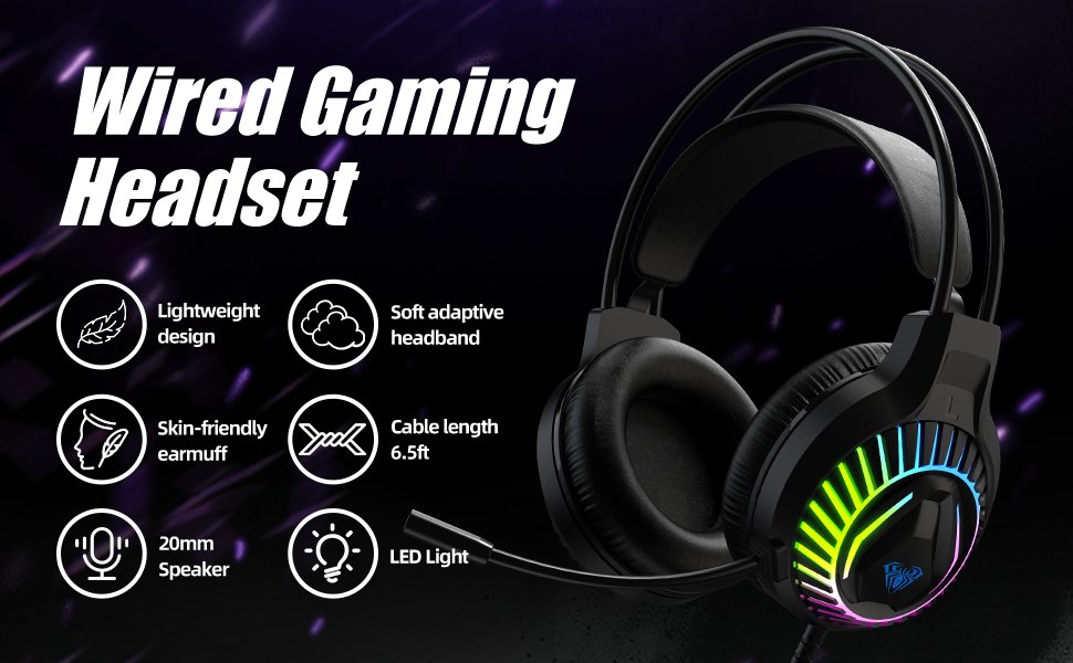 Aula T650 4 in 1 Gaming Bundled Keyboard / Mouse / Headset / Mousepad ...