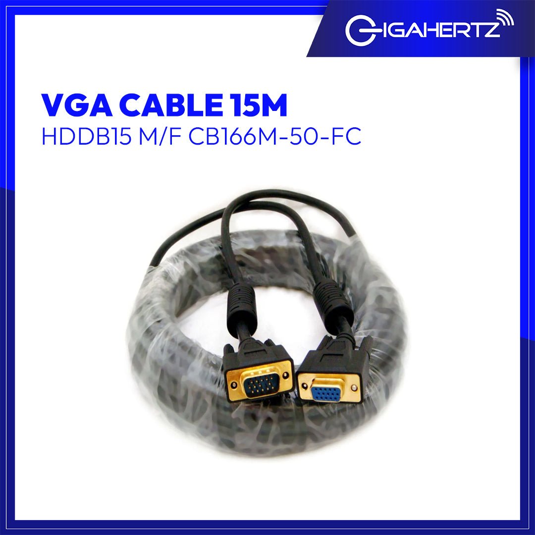 Gen VGA Cable 15M HDDB15 M/F CB166M-50-FC | Gigahertz