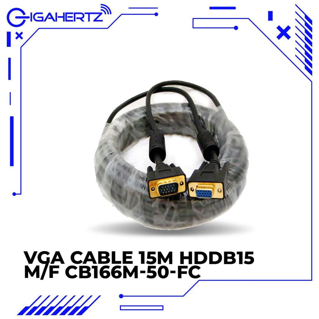 Gen VGA Cable 15M HDDB15 M/F CB166M-50-FC | Gigahertz
