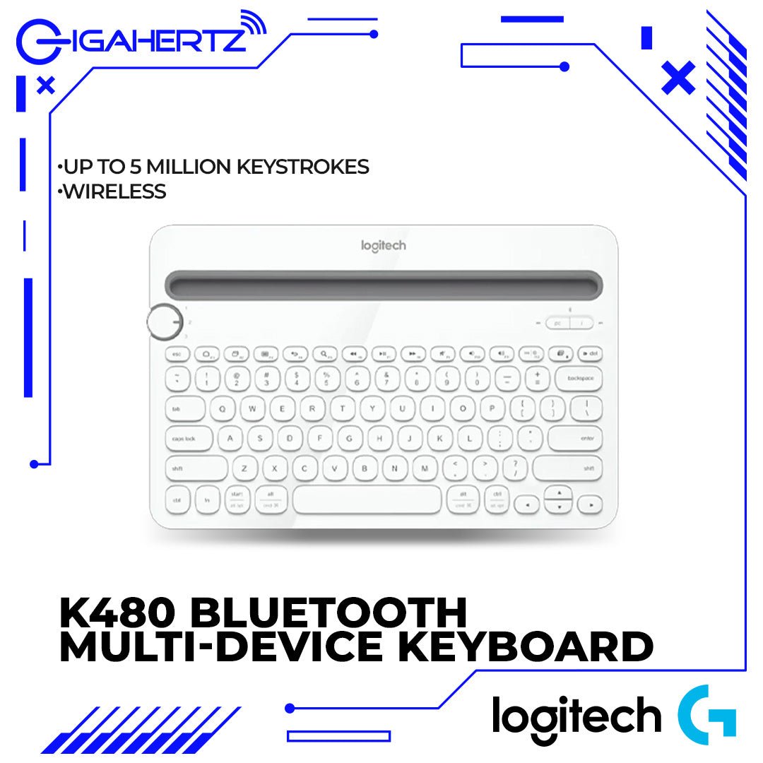Logitech K480 Bluetooth Multi-Device Keyboard | Gigahertz