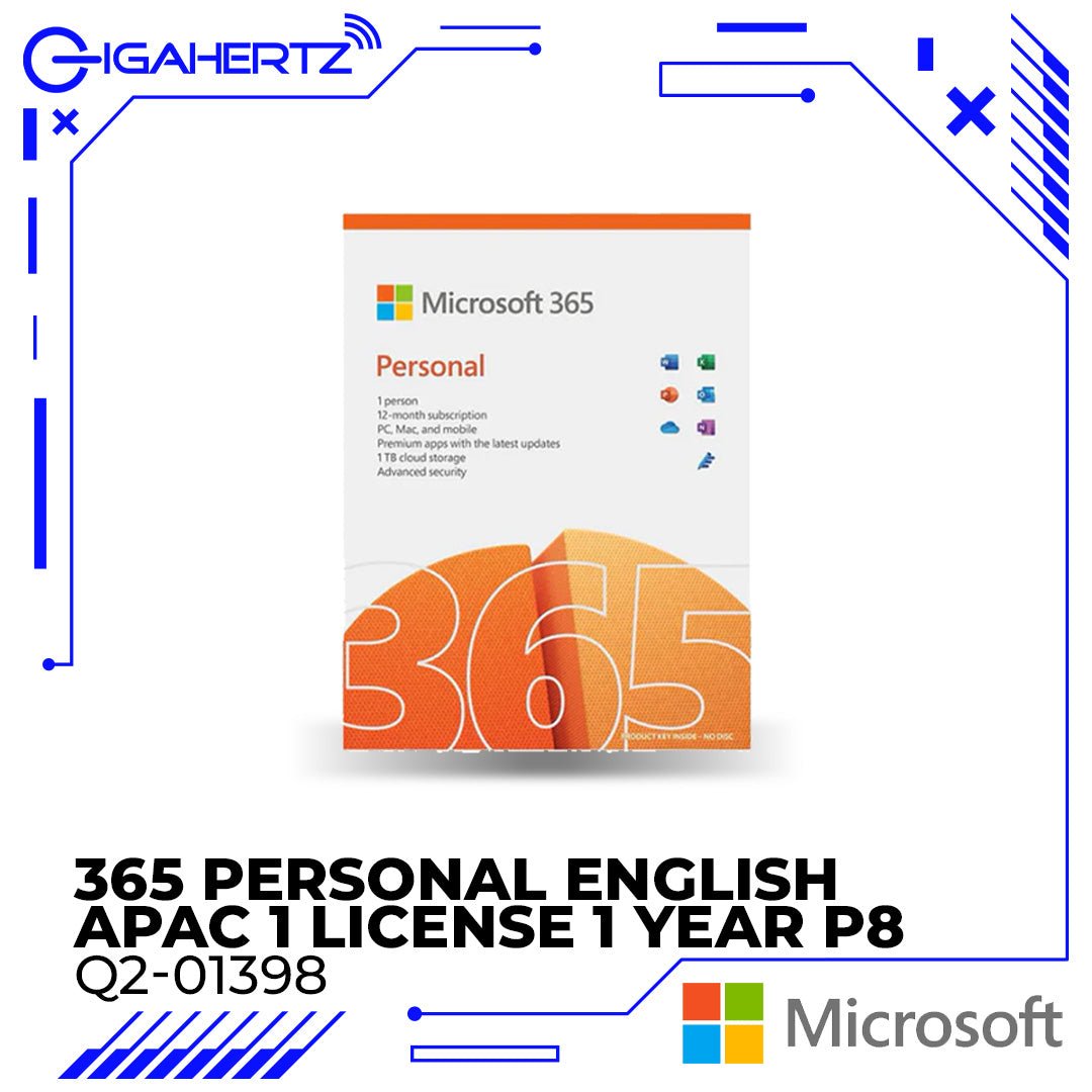 Microsoft Office 365 Personal English QQ2-01398 APAC EM 1YR | Gigahertz