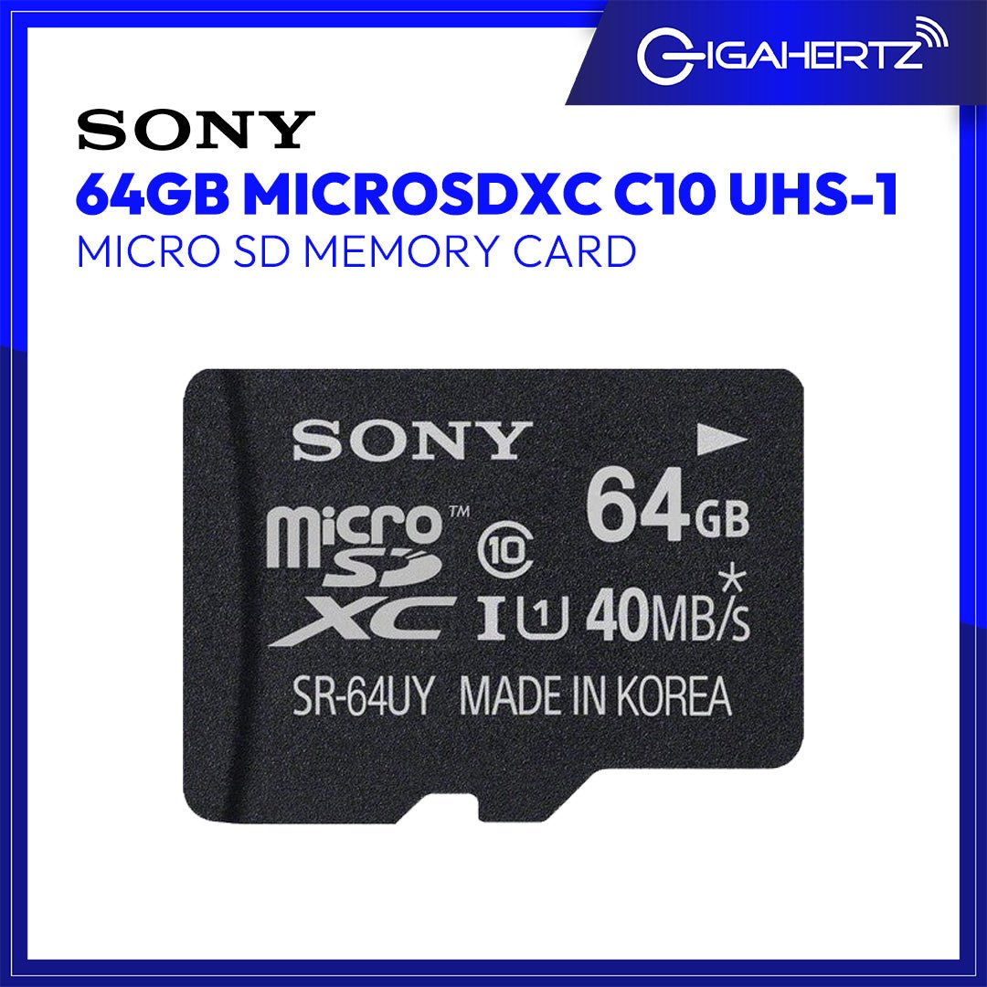 Sony 64GB microSDXC Class 10 UHS-1 Memory Card | Gigahertz