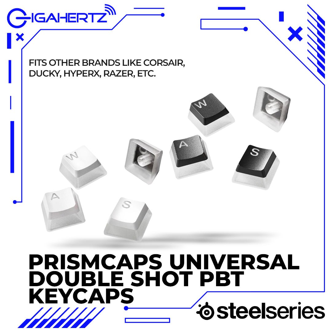 SteelSeries PRISMCAPS Universal Double Shot PBT Keycaps | Gigahertz