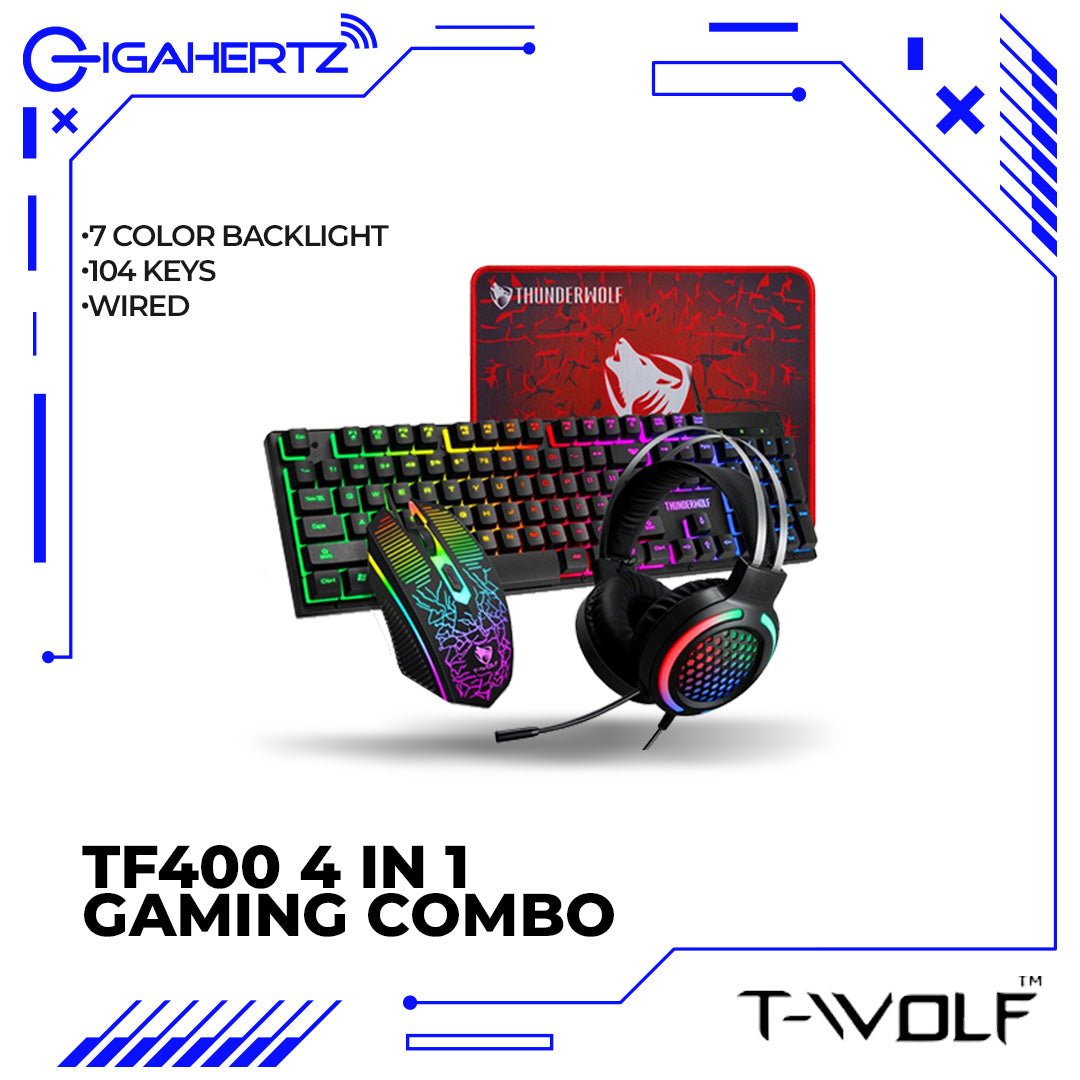 Thunder Wolf TF400 4 in 1 Gaming Combo | Gigahertz