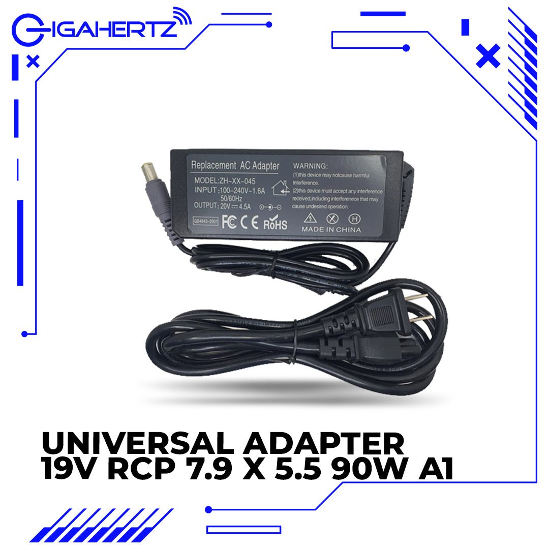 Universal Adapter 19V RCP 7.9 X 5.5 90W A1 | Gigahertz