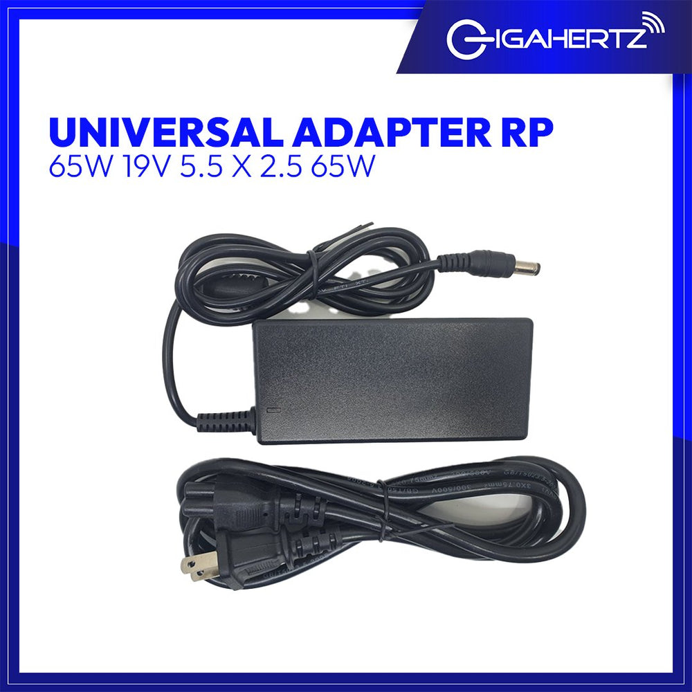Universal Adapter RP 19V 5.5 X 2.5 65W | Gigahertz